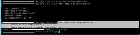 feeding json data to kafka topic using rest proxy geeksforgeeks