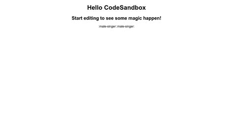 react emoji render issue codesandbox