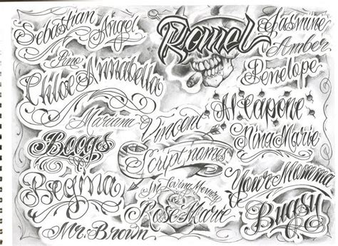 Chicano Fonts Chicano Lettering Tattoo Lettering Lettering