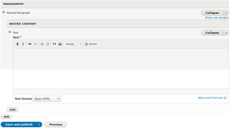 introduce a modal form mode for adding paragraphs [ 2831760]