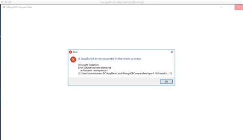 41 mongodb compass javascript error javascript nerd answer