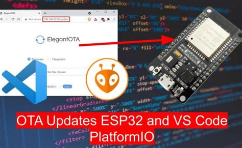 esp32 ota over the air updates using asyncelegantota arduino ide or vs