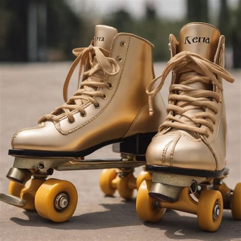 Premium Photo Beige Roller Skates With The Name Keira Persona
