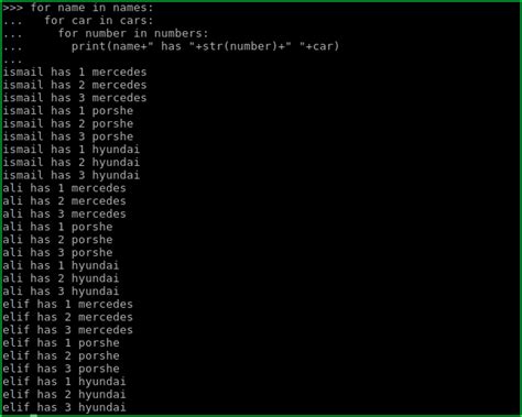 how to create nested for loops in python poftut