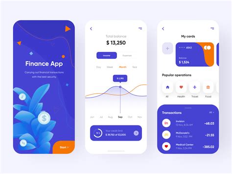 foot the bill inspiring ui designs for finance apps