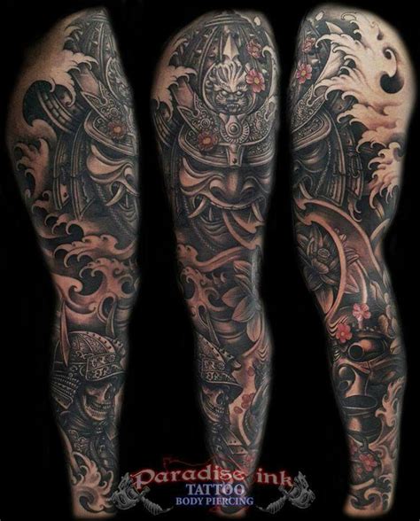 Whole Leg Samurai Tattoo Full Sleeve Tattoos Sleeve Tattoos Best