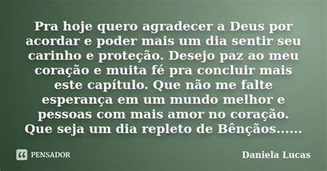 Pra Hoje Quero Agradecer A Deus Por Daniela Lucas Pensador