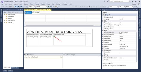 viewing sql server filestream data with ssrs