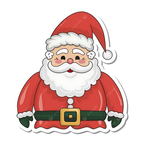 Ilustração Festiva De Adesivo De Papai Noel Em Cores Vibrantes Png