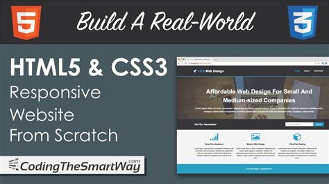 build a real world html 5 and css 3 responsive website from scratch youtube