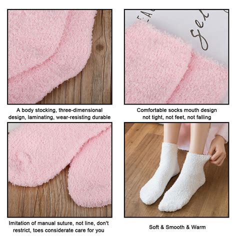6pairs Ladies Women Winter Warm Soft Fluffy Bed Socks Lounge Slipper
