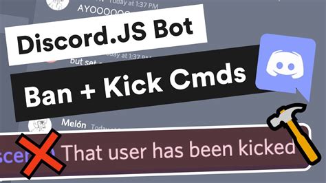 discord js ban and kick commands bot youtube