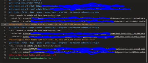 azure pipeline error git fetch failed with exit code 128 stack