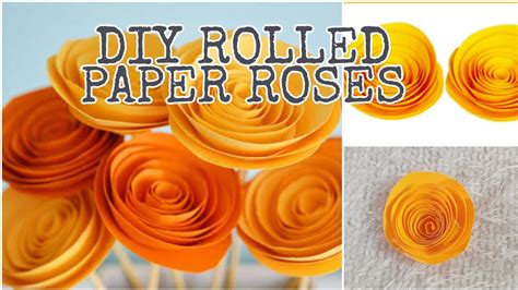 Part 1 How To Make Rolled Paper Roses Diy Rolled Paper Flowers🌺