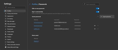 how to export passwords from microsoft edge transfer save passwords