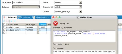 mysql mariadb ¿cuál es el tamaño máximo de un varchar