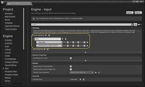 input unreal engine documentation