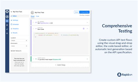 test apis from development to deployment with rapidapi