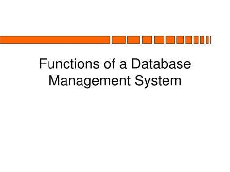 ppt functions of a database management system powerpoint presentation