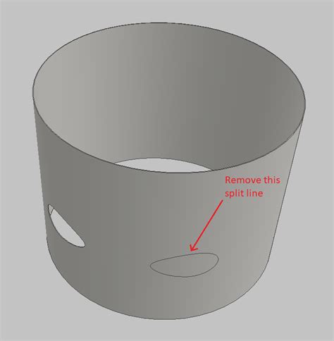 solved merge faces split by split feature autodesk community