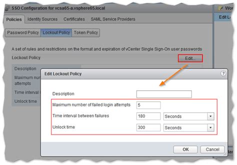 how to secure vcenter sso user accounts
