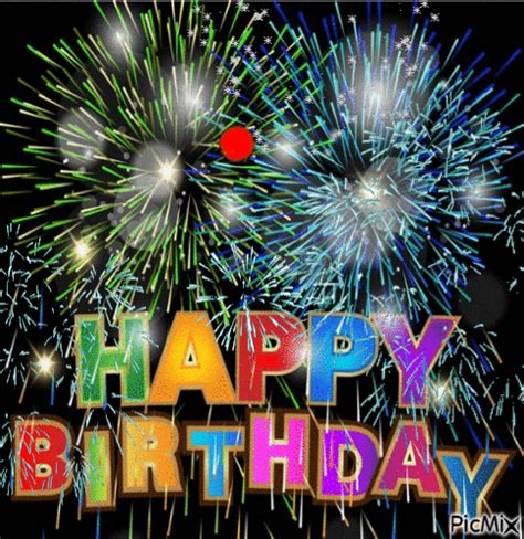 Happy Birthday Animated Fireworks