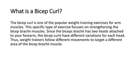 Ppt How To Do Bicep Curls Properly Powerpoint Presentation Free