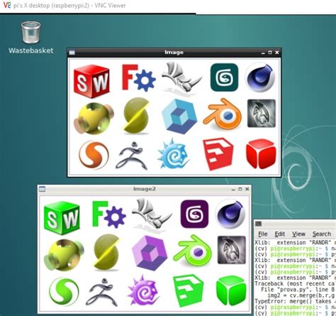 opencv and python load view and save images on