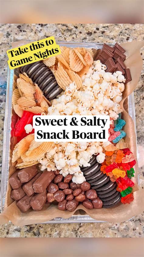 Sweet And Salty Snack Board A Game Night Crowd Pleaser Salty Sweet