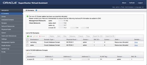 create a database i o domain oracle i o domain administration guide
