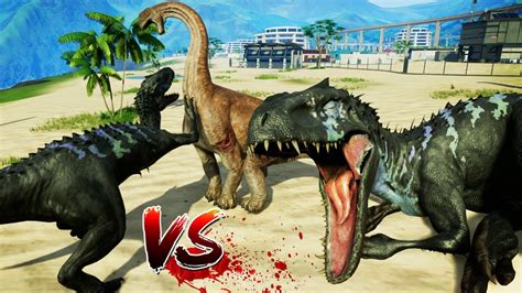 Indominus Rex Vs Brachiosaurus Herbivore Giganotosaurus Jurassic