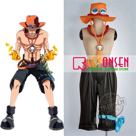 Cosplayonsen One Piece Portgaz D Ace Cosplay Costume Set With Shoe