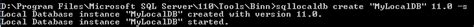sql server localdb management utility sqllocaldb exe