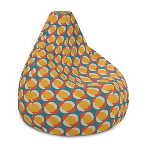 Retro Bean Bag Chair Cover Adult College Dorm Decor Mcm Etsy