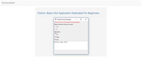 python basic gui application dedicated for beginners