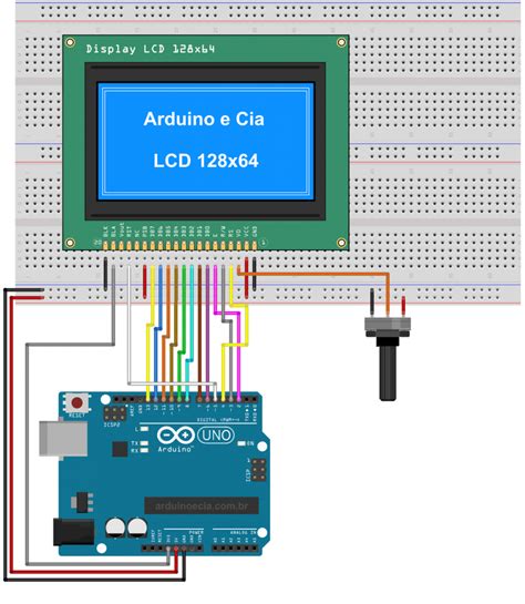 display gráfico lcd 128x64 st7920 em modo 8 bits paralelo arduino e