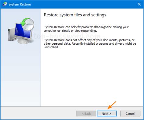 how to view all available system restore points in windows