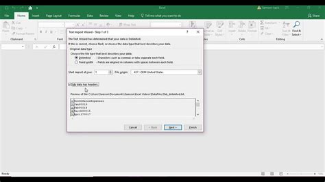 excel how to import a tab delimited file into excel youtube