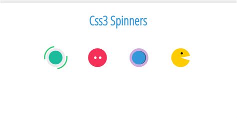 a set of animated css spinners codemyui