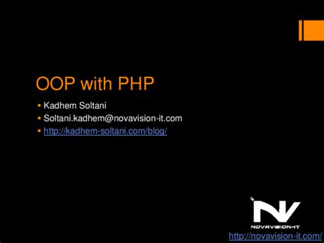 pdf object oriented programming oop with php kadhem soltani