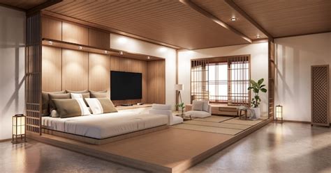 Premium Photo Bed Room Japanese Design On Tropical Room Interior And