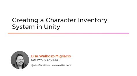 creating a character inventory system in unity unity learn