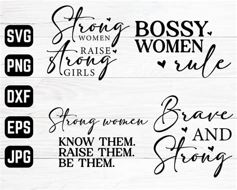 Women Empowerment Svg Strong Woman Svg 15 Design Bundle Brave And Strong