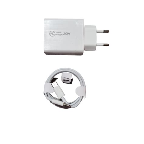 Комплект Usb C 20w бързо зарядно устройство и кабел Usbc Usbc