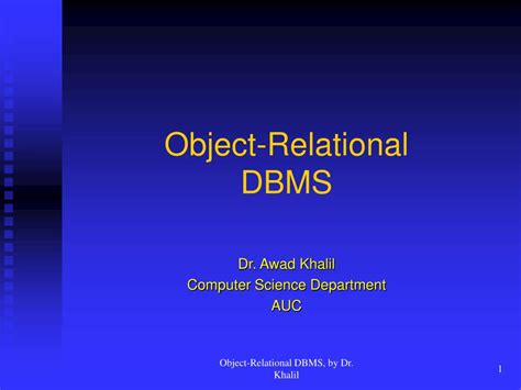 ppt object relational dbms powerpoint presentation free