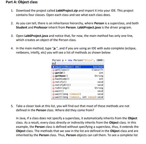 overview 1 part a object class 2 part b