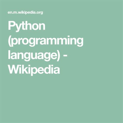 python programming language wikipedia python