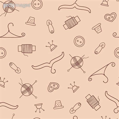 Seamless Pattern With Icons For Sewing 이미지 1819956220 게티이미지뱅크