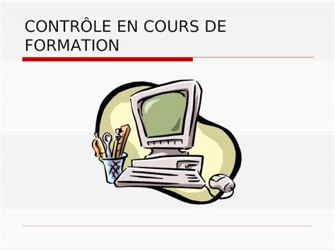 Ppt ContrÔle En Cours De Formation Situation DÉvaluation Un Exemple