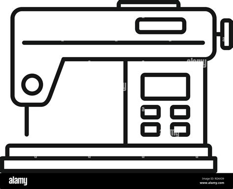 Digital Sew Machine Icon Outline Digital Sew Machine Vector Icon For